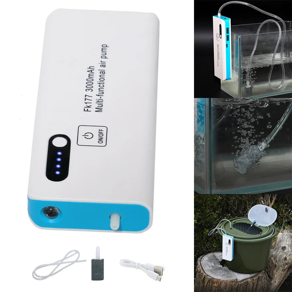 Fishing Aerator with USB & Lithium Battery | Keep Live Bait Fresh in A ...